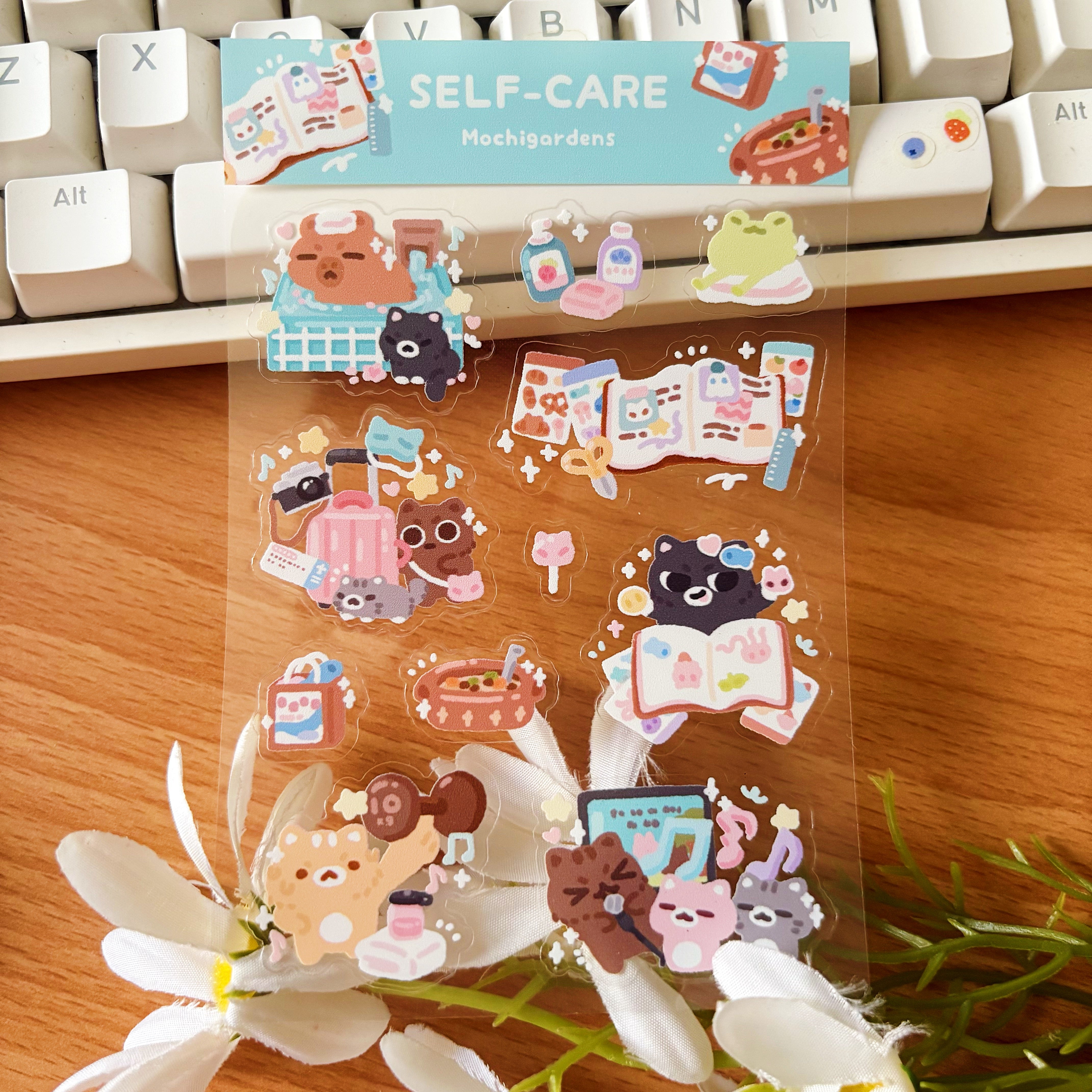 Self-Love Transparent Sticker Sheet – Mochigardens Store