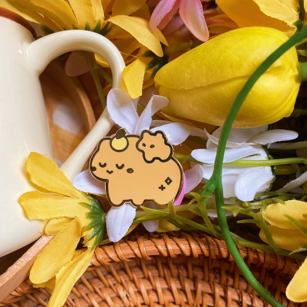 Capybara Stack Enamel Pin – Mochigardens Store